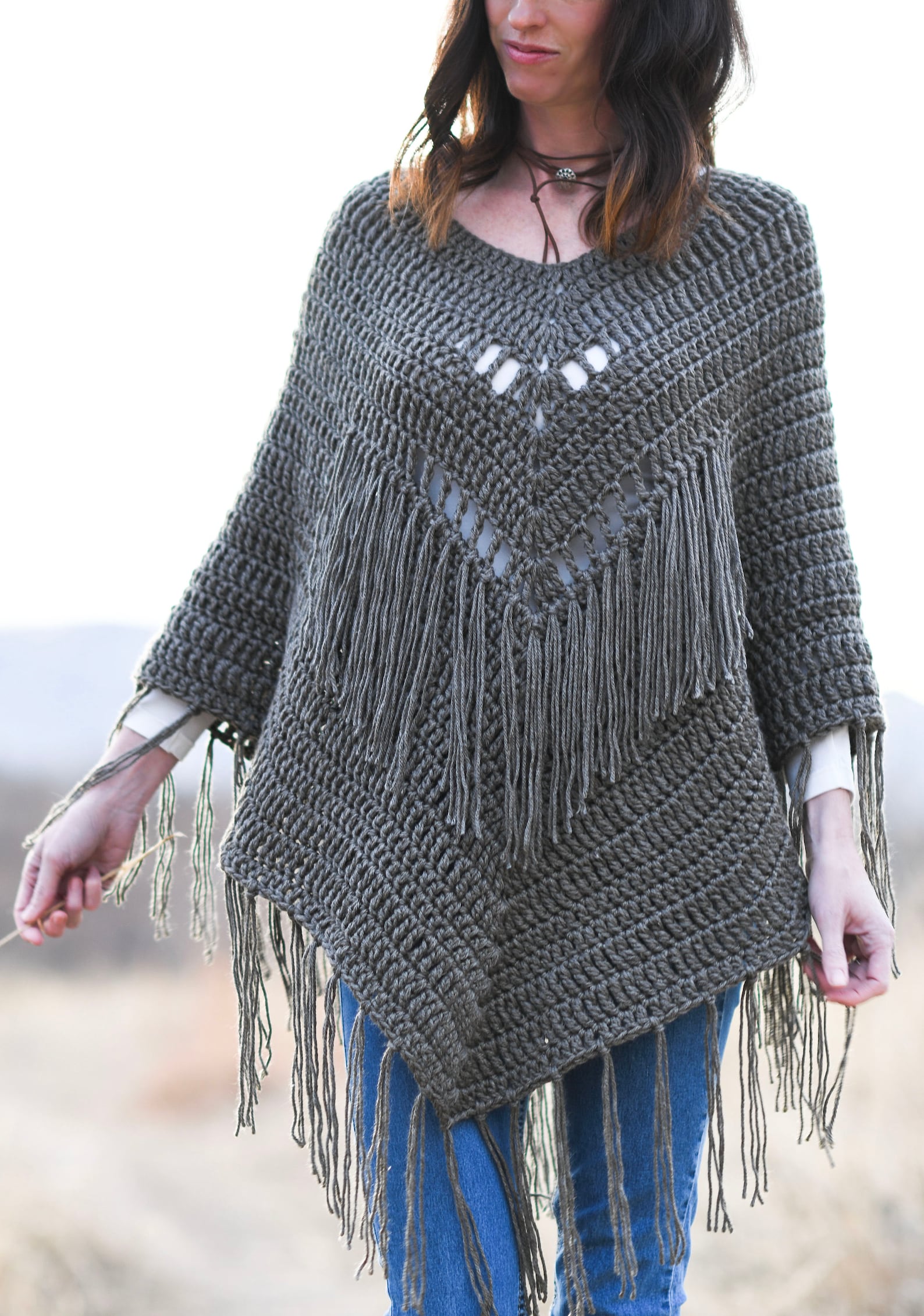 Trails End Seamless Poncho Crochet Pattern, Easy Poncho Crochet Pattern ...