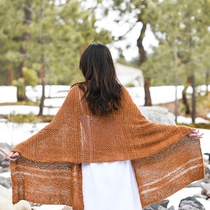 Cosmos Textured Wrap Knitting Pattern, Easy Shawl Knitting Pattern ...
