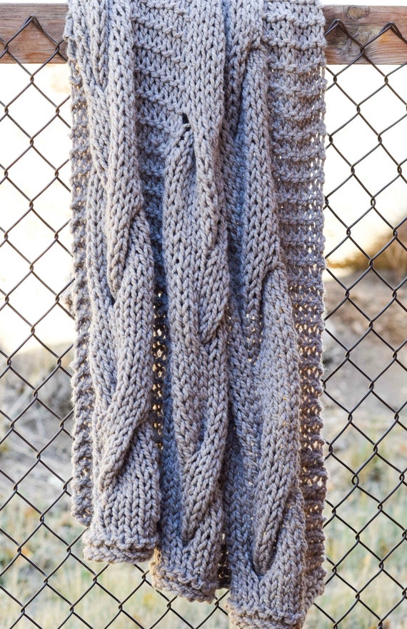 Grand Cables Throw Knitting Pattern Cable Knit Blanket - Etsy
