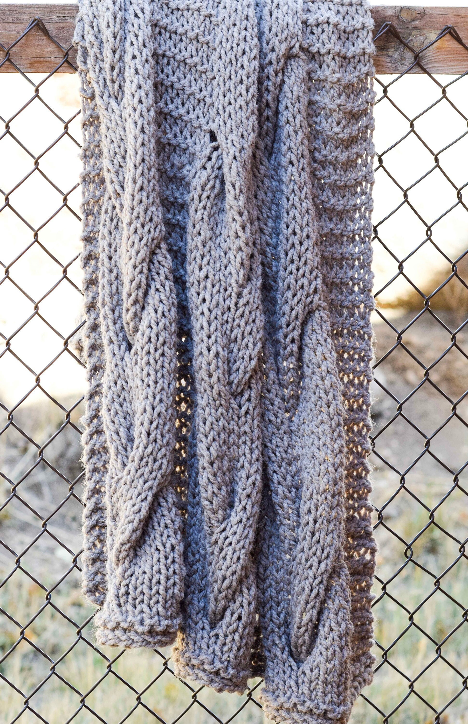Grand Cables Throw Knitting Pattern, Cable Knit Blanket Pattern, Easy ...