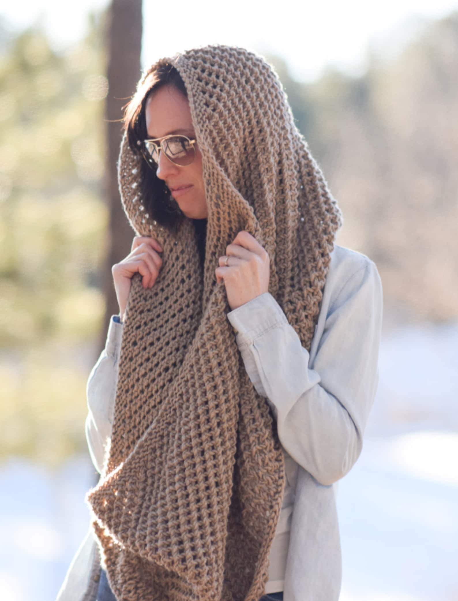 Big Knit Scarf Knit Infinity Scarf Pattern Bulky Knitting | Etsy