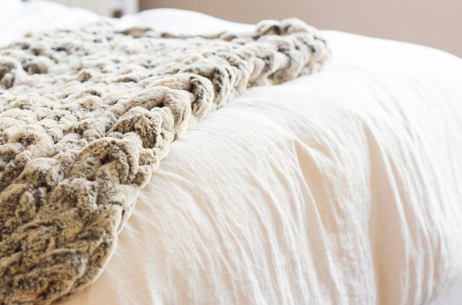 Arm Knit Chunky Blanket Pattern Knit Without Needles Fur - Etsy