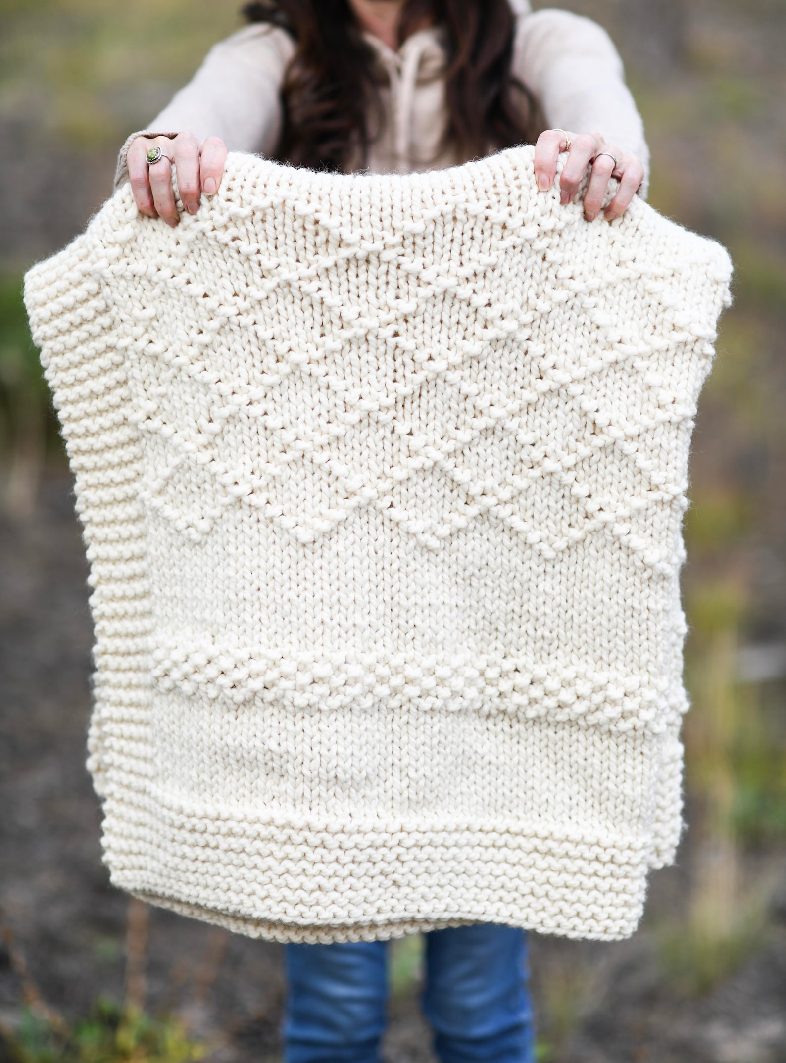 Chunky Knit Blanket Pattern Quick Throw Knitting Pattern - Etsy