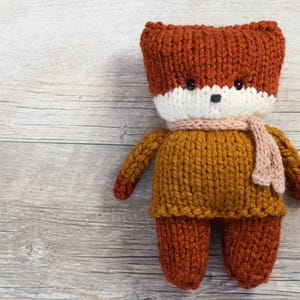 Easy Fox Knitting Pattern, Finnegan the Knit Fox, Knit Fox Pattern ...
