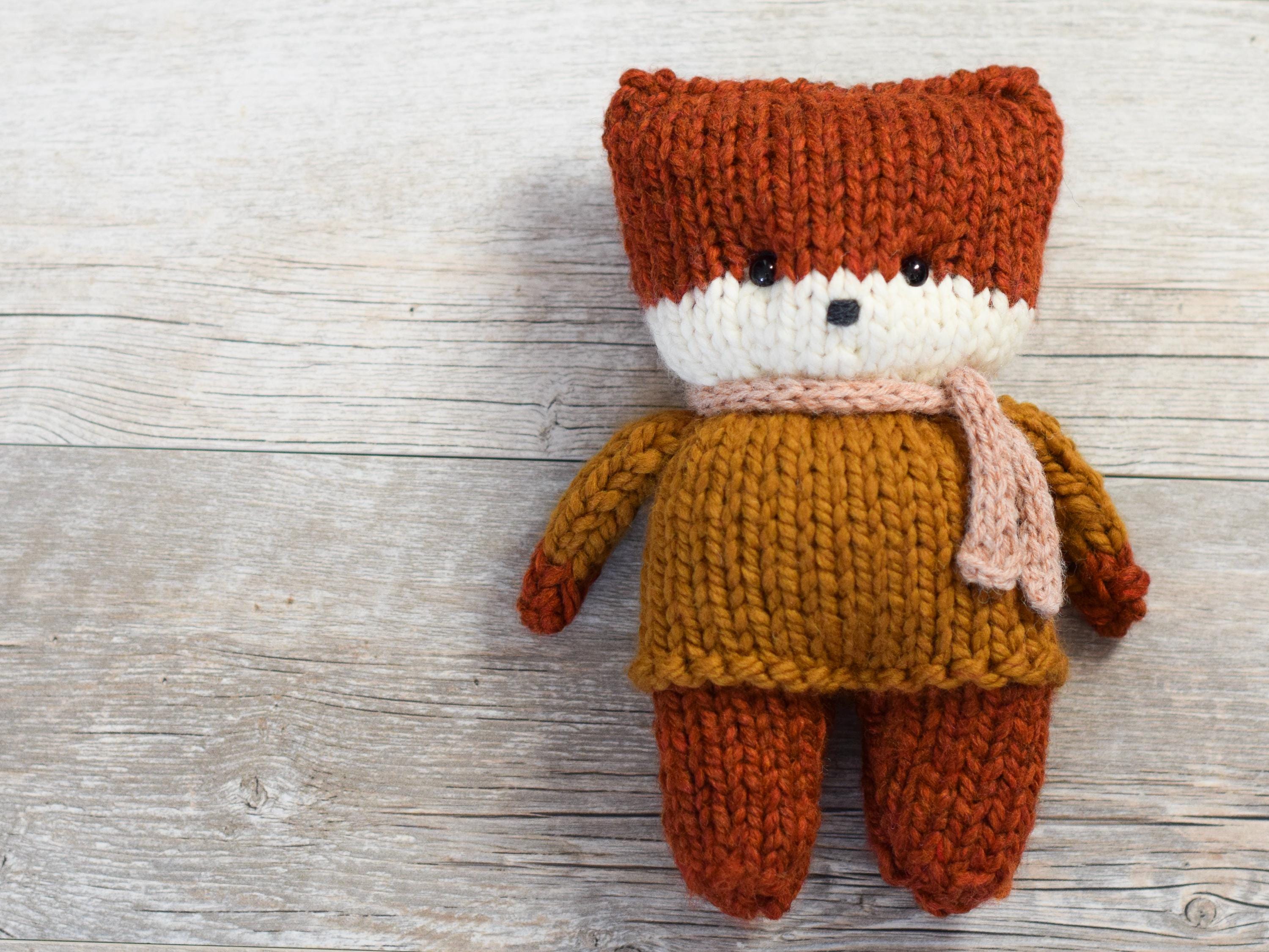Easy Fox Knitting Pattern, Finnegan the Knit Fox, Knit Fox Pattern ...