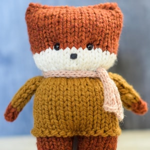 Easy Fox Knitting Pattern, Finnegan the Knit Fox, Knit Fox Pattern ...