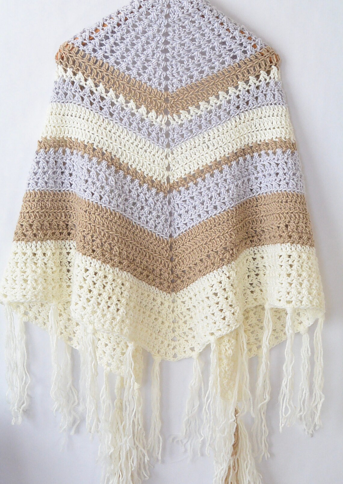 Crocheted Triangle Wrap Pattern, Crochet Shawl Pattern, Dreamer Crochet ...