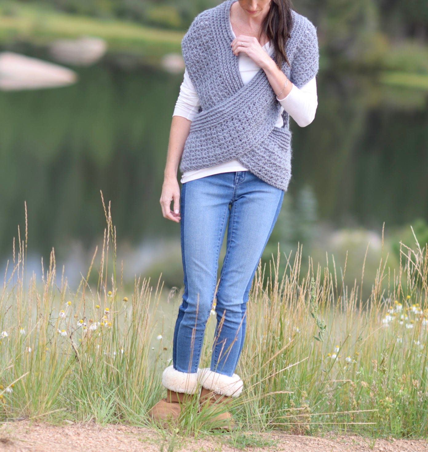 Crocheted Shrug Pattern, Wrap Vest Pattern, Easy Crochet Vest ...