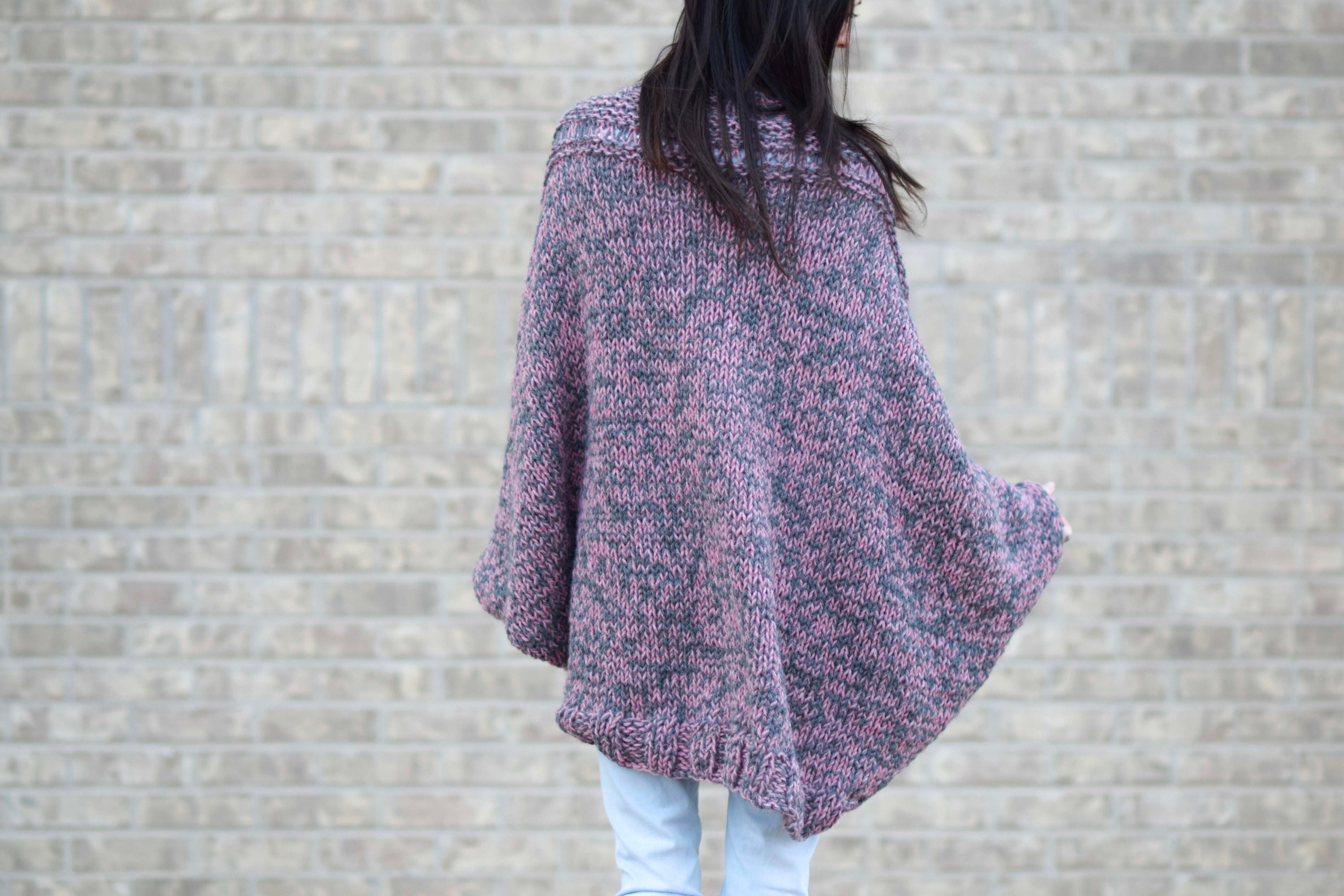Easy Cardigan Knitting Pattern, Beginner Knit Sweater Pattern, Easy ...