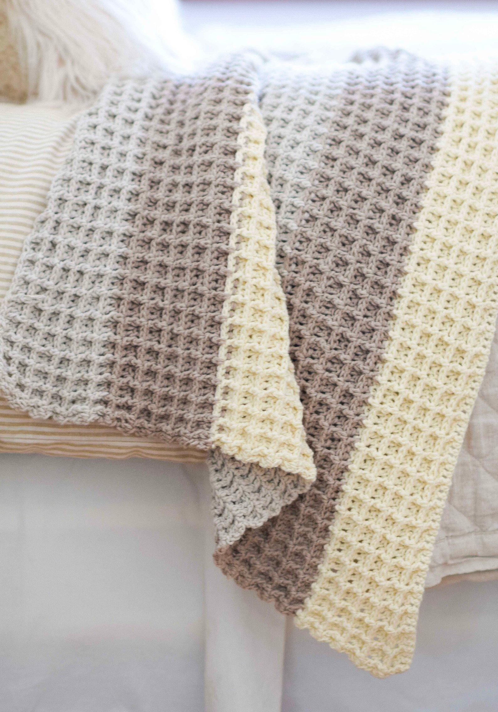 Waffle Stitch Blanket Pattern Winterscape Waffle Stitch - Etsy
