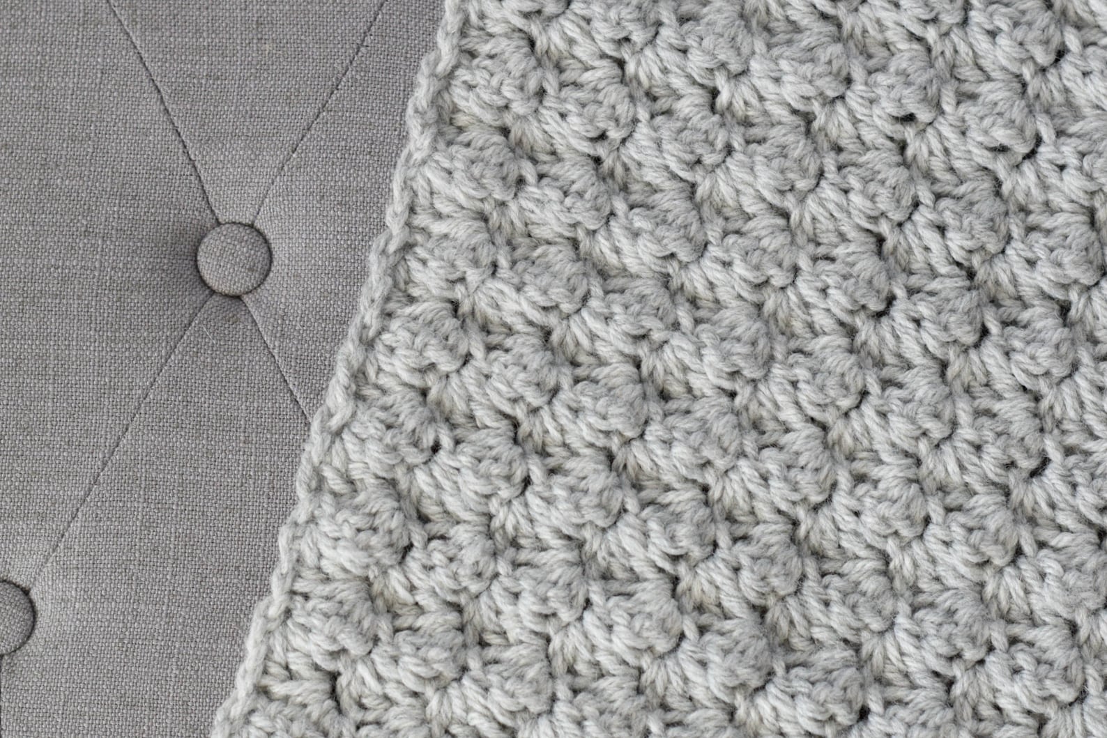 Simple Crocheted Blanket Pattern, Easy Crocheted Blanket, Grey Blanket ...