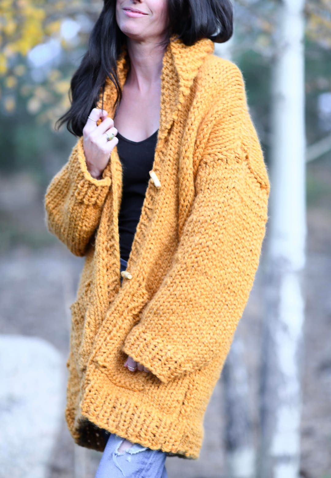 Knit Coat Cardigan Pattern, Easy Knit Jacket Pattern, Super Chunky ...