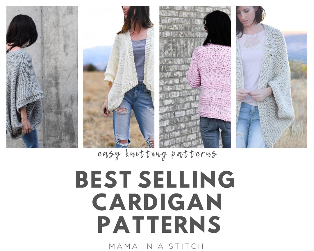 Best Knit Cardigan Patterns, Oversized Cardigan Patterns, Easy Knit ...