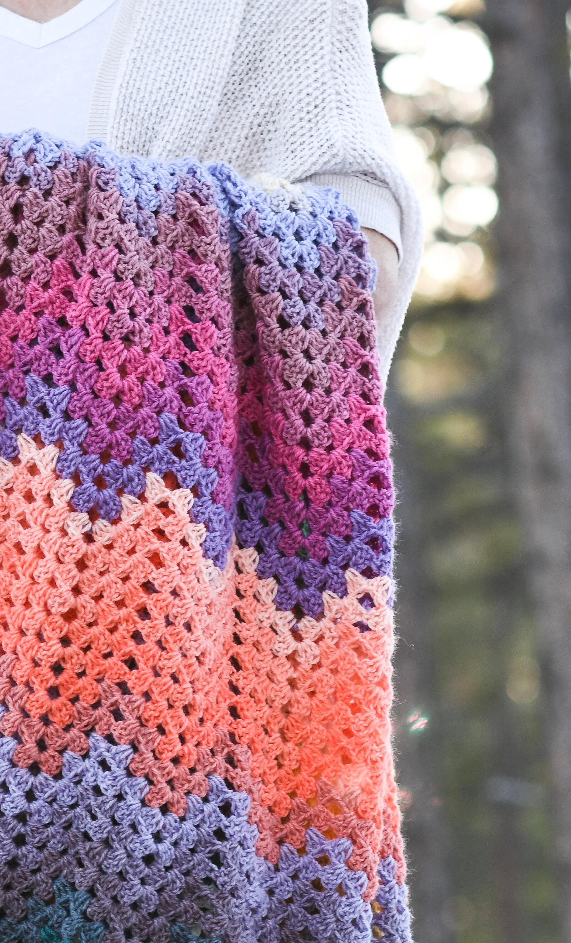 Sundance Throw Blanket Crochet Pattern Granny Ripple Stitch - Etsy ...