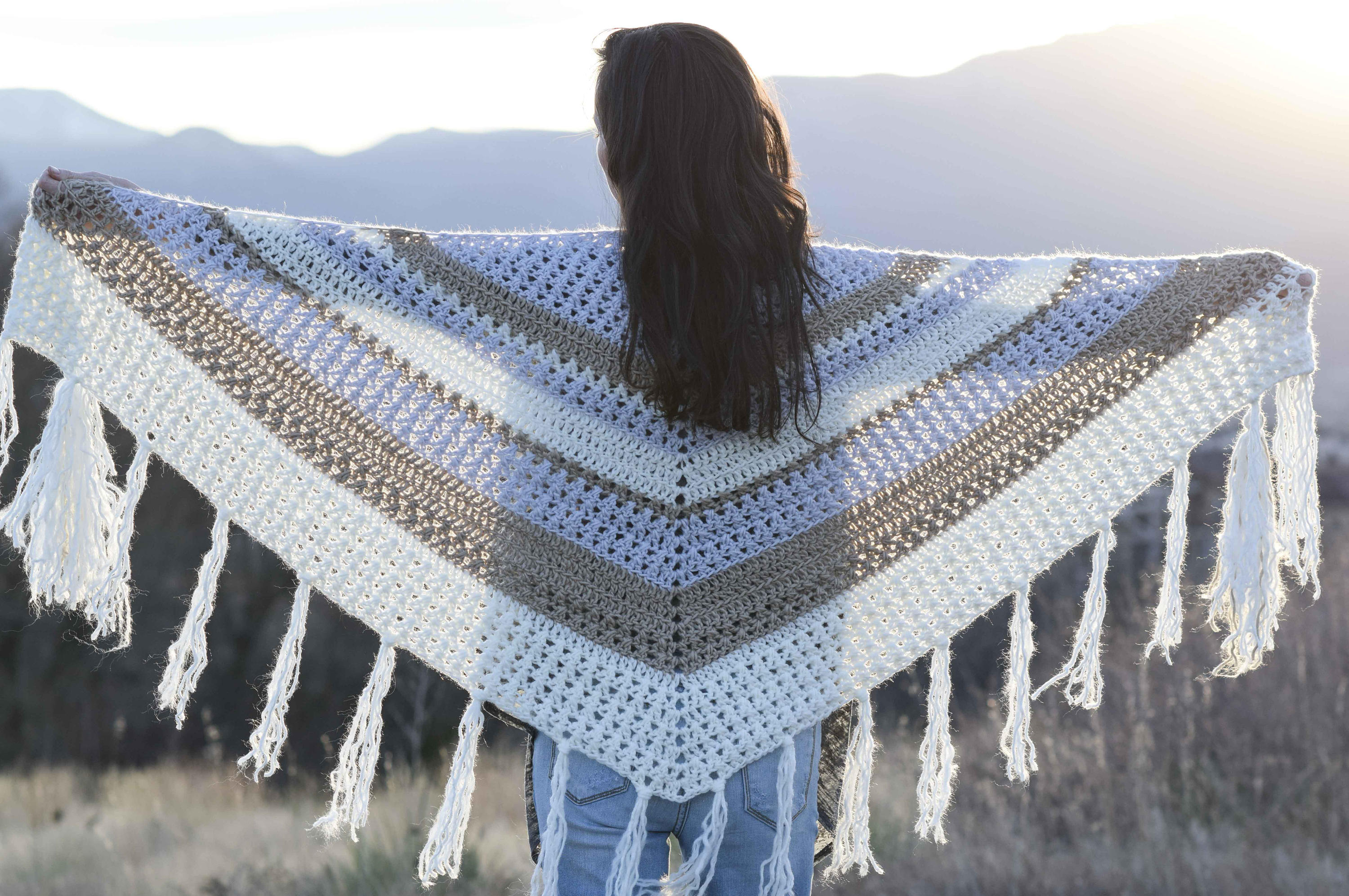 Crocheted Triangle Wrap Pattern Crochet Shawl Pattern - Etsy