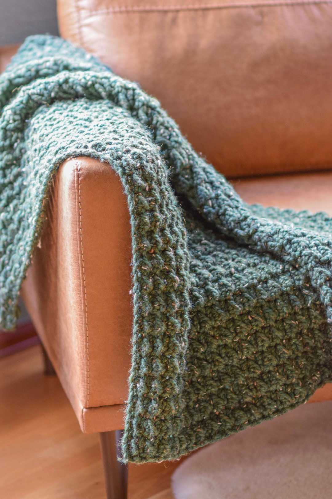 Easy Chunky Crochet Throw Blanket Pattern, Forest Lodge Throw Blanket ...