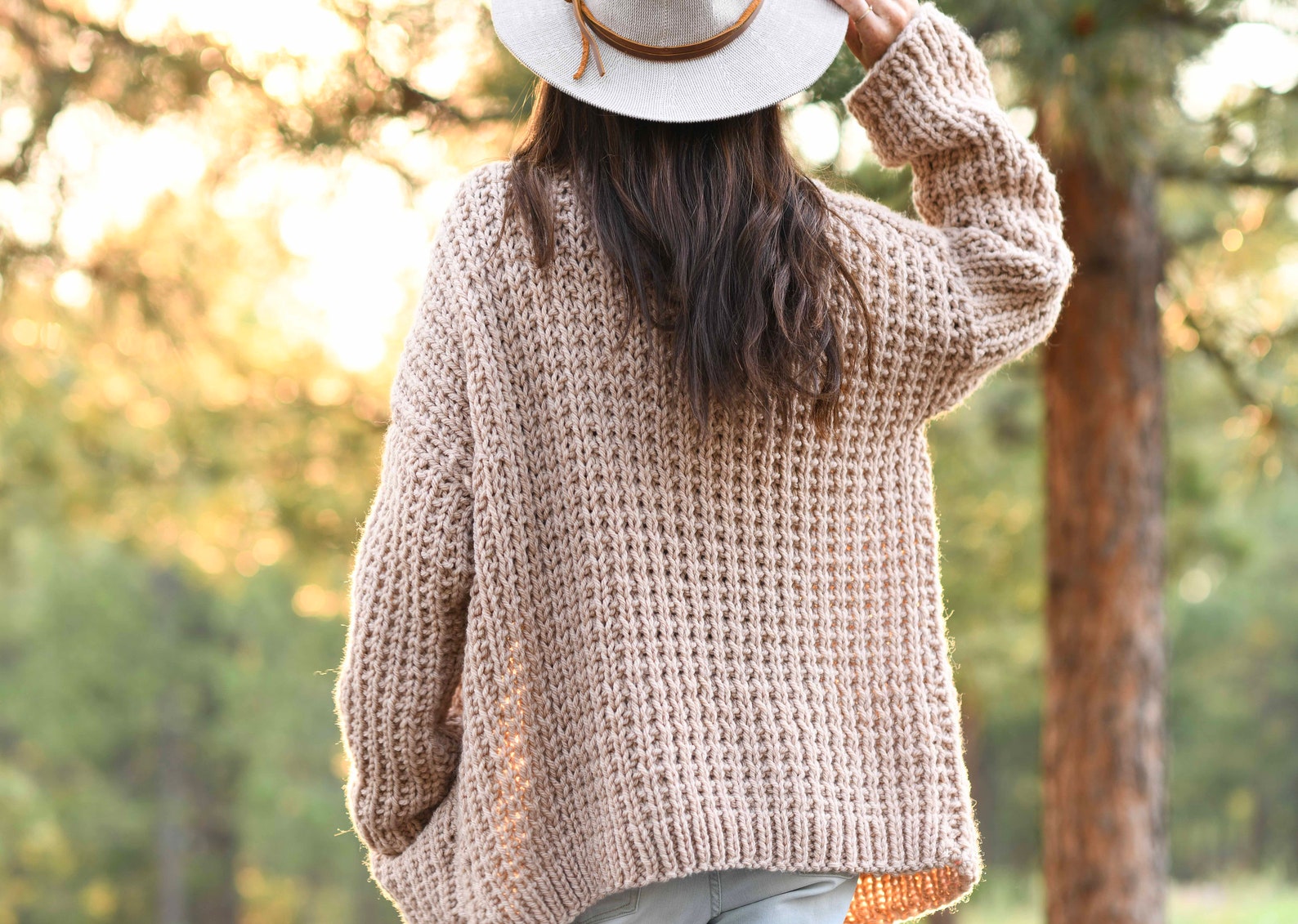 My Big Comfy Ribbed Cardi Knitting Pattern, Easy Knit Sweater Pattern ...