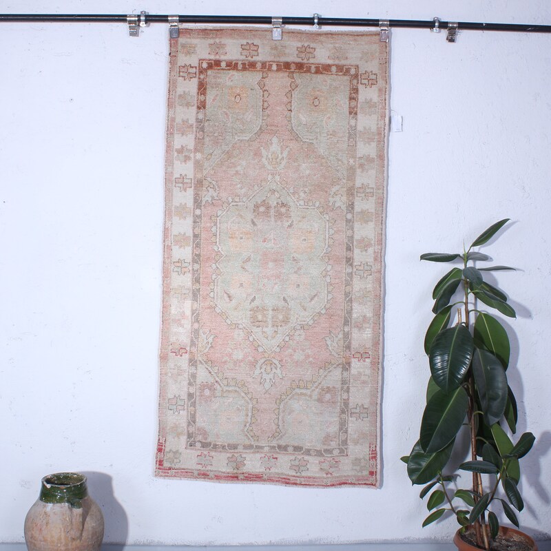 Blue Pink Turkish Rug - Etsy