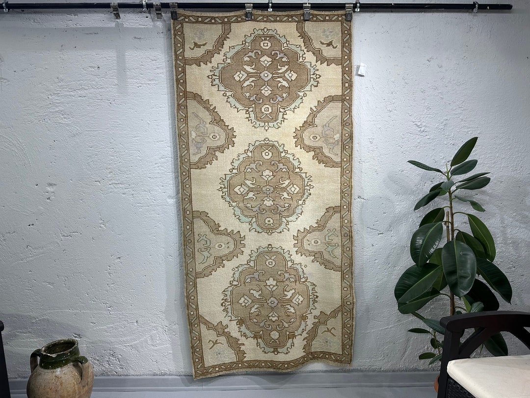 Vintage Rugs, Blue Turkish Rug, Muted Oushak Rug, Handmade Rugs ...