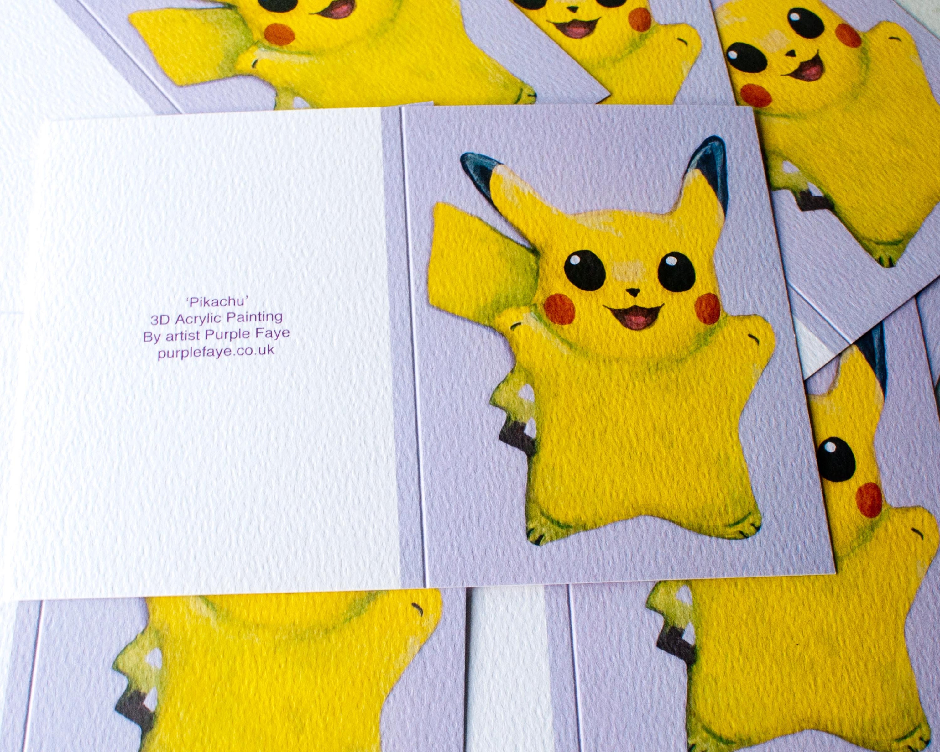 Pikachu Pokemon Inspired Greetings Card - Etsy