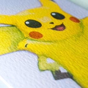 Pikachu Pokemon Inspired Greetings Card - Etsy