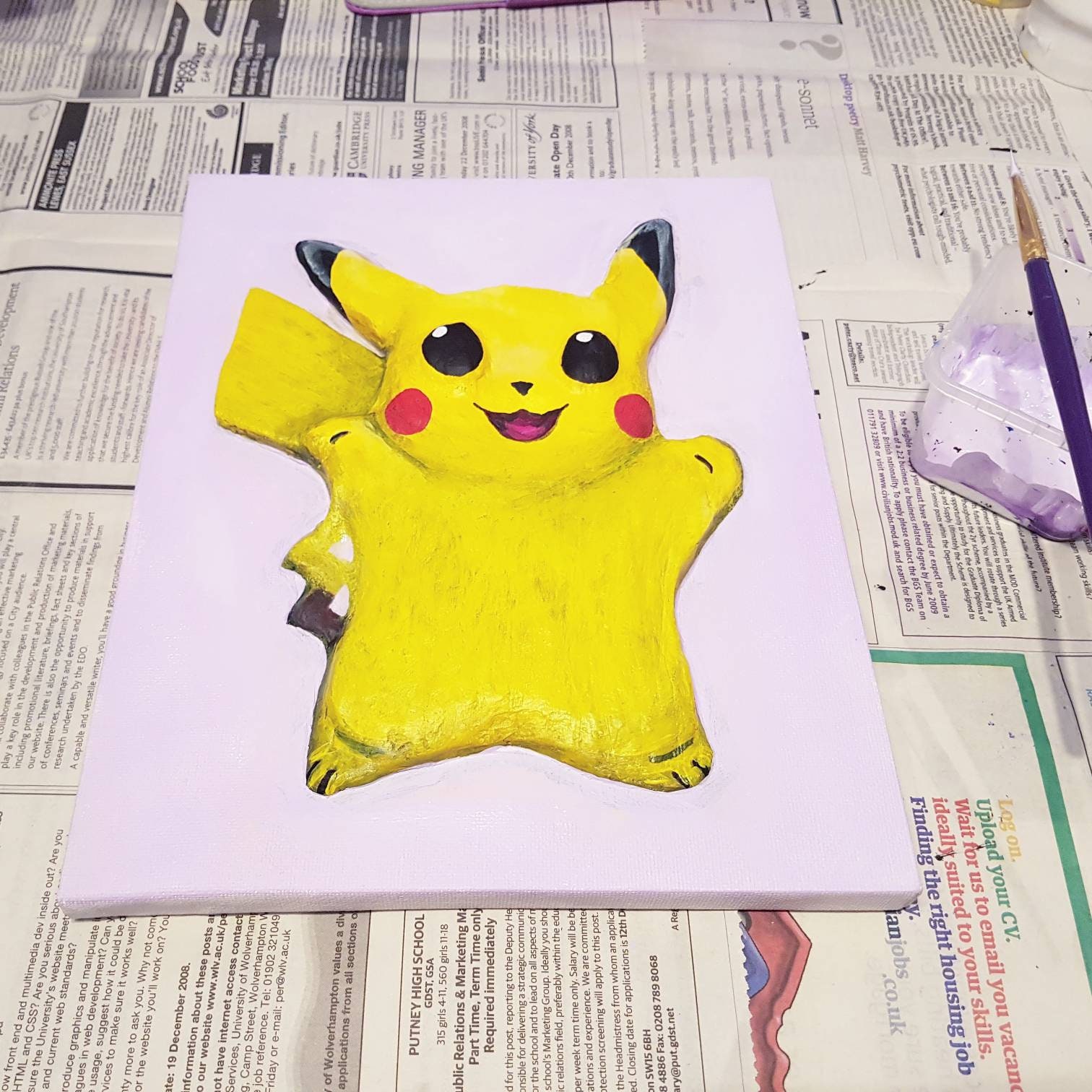 DIY Pikachu Pokemon Inspired 3D Picture Craft Kit for Children and ...