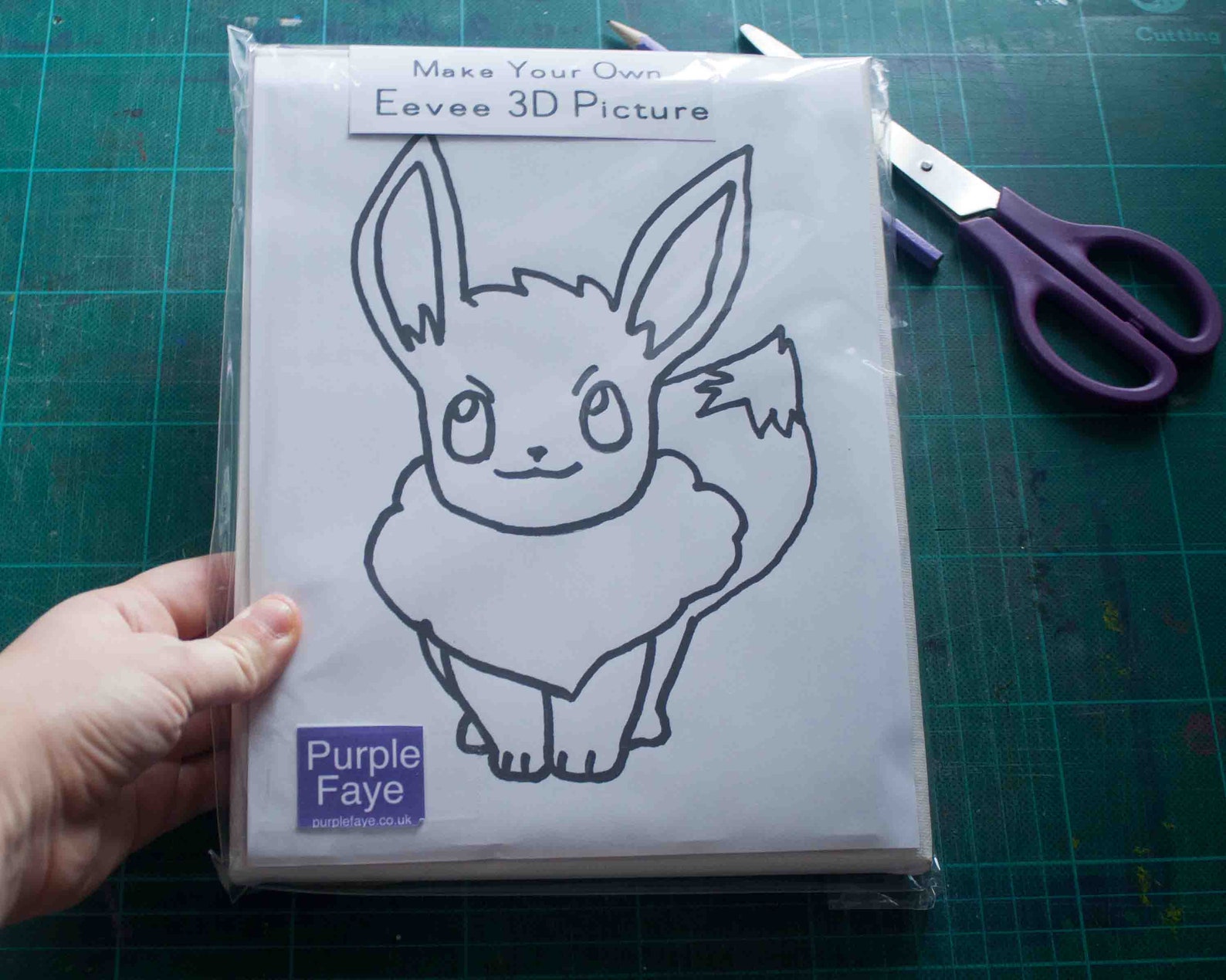 Eevee Pokemon Inspired 3D Picture Craft Kit for Children and Adults ...