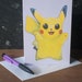 Pikachu Pokemon Inspired Greetings Card - Etsy