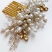 Wedding Ivory Hair Comb Bridal Pearls Headpiece Golden Hair - Etsy