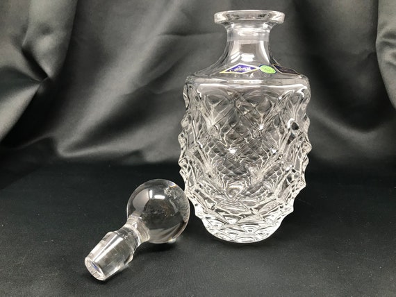 Bohemia Crystal Glass Whiskey Vodka Decanter 25 oz / 750 ml | Etsy