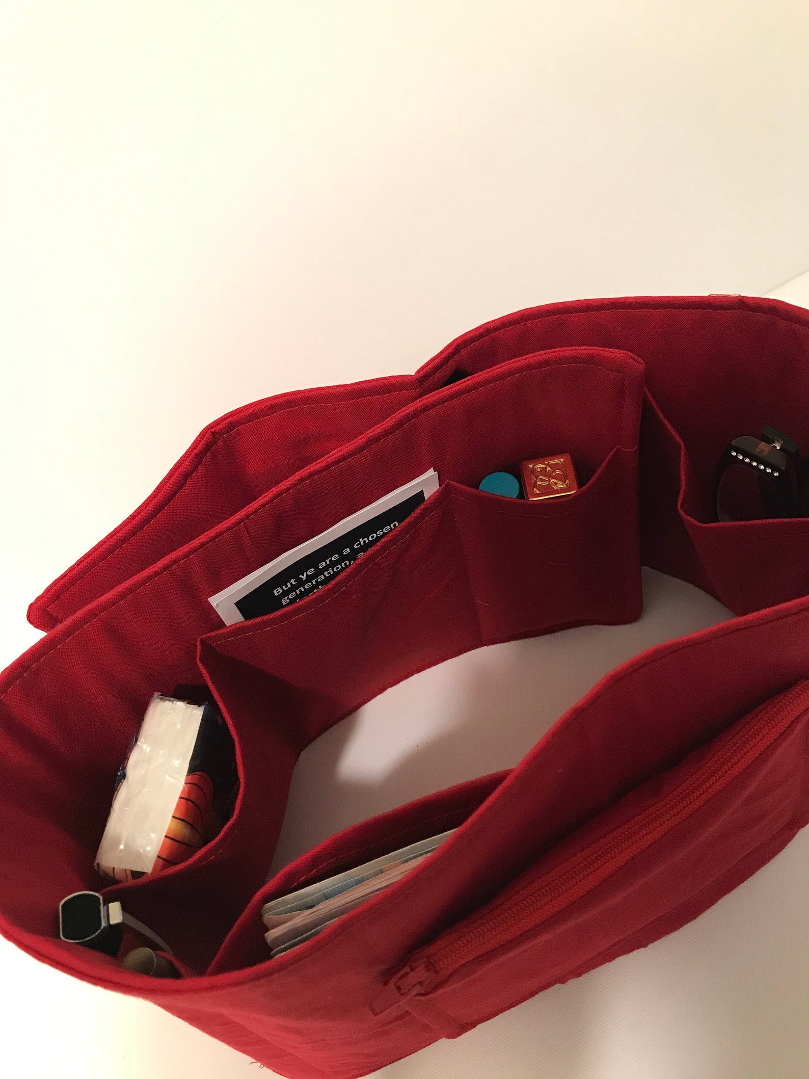 Beautiful Purse Organizer- Purse Insert-tote Bag-handbag- Rich Red ...