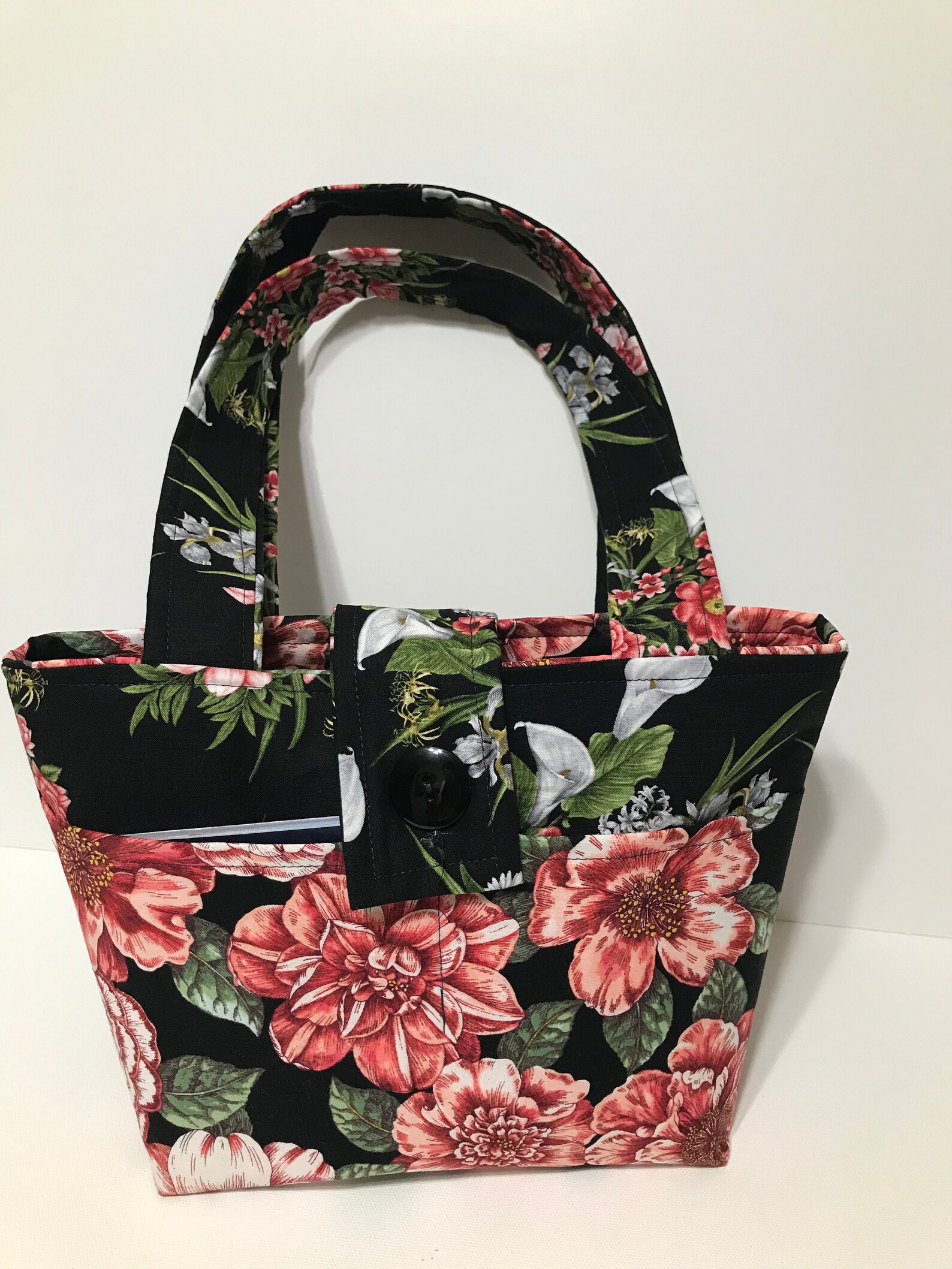 Bible Bag, Bible Tote, Handbag Bag, Black Polka Dots - Etsy