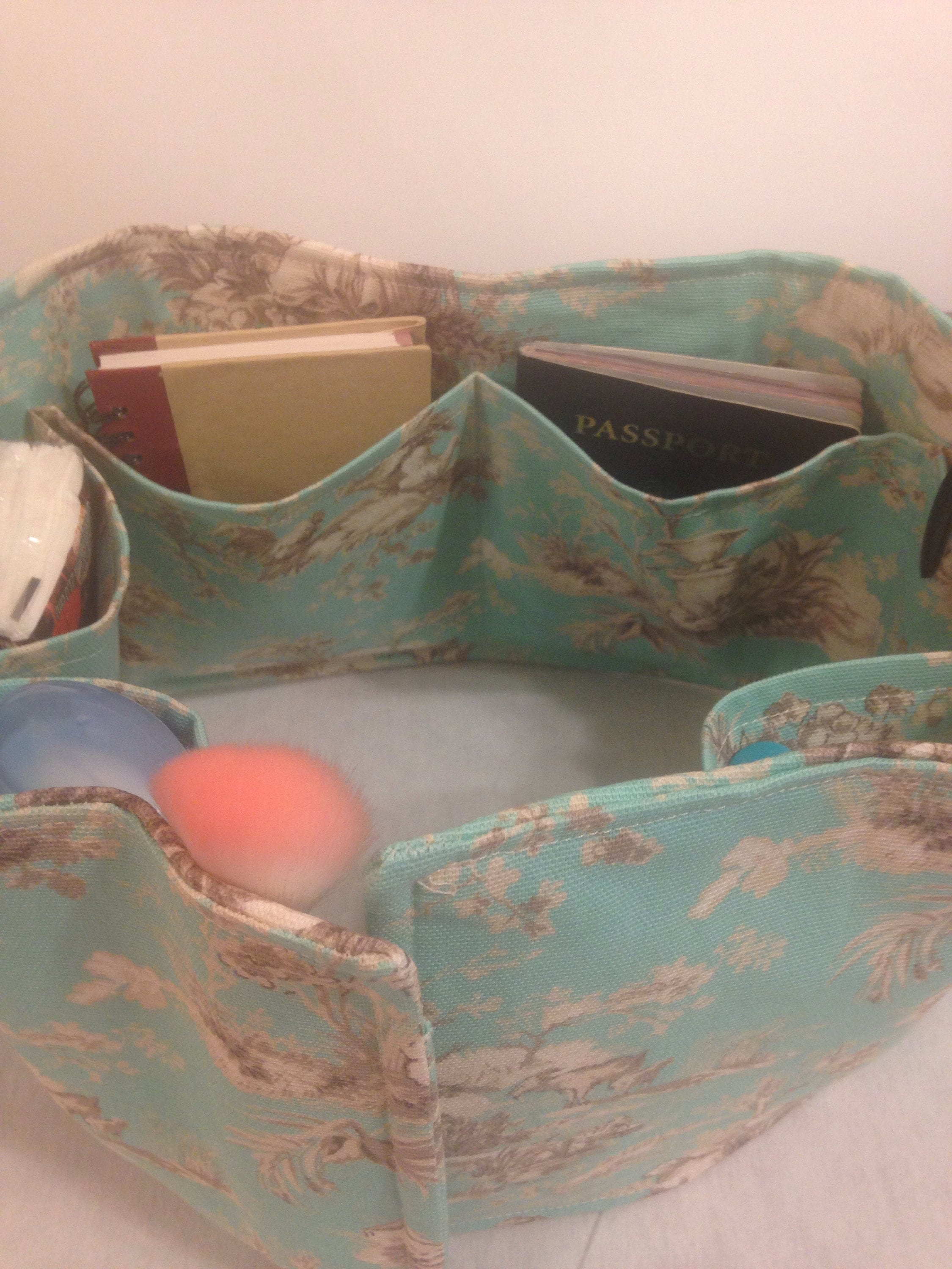 Beautiful Spa Toile Purse Organizer Insert /tote, Handbag 29" Long - Etsy
