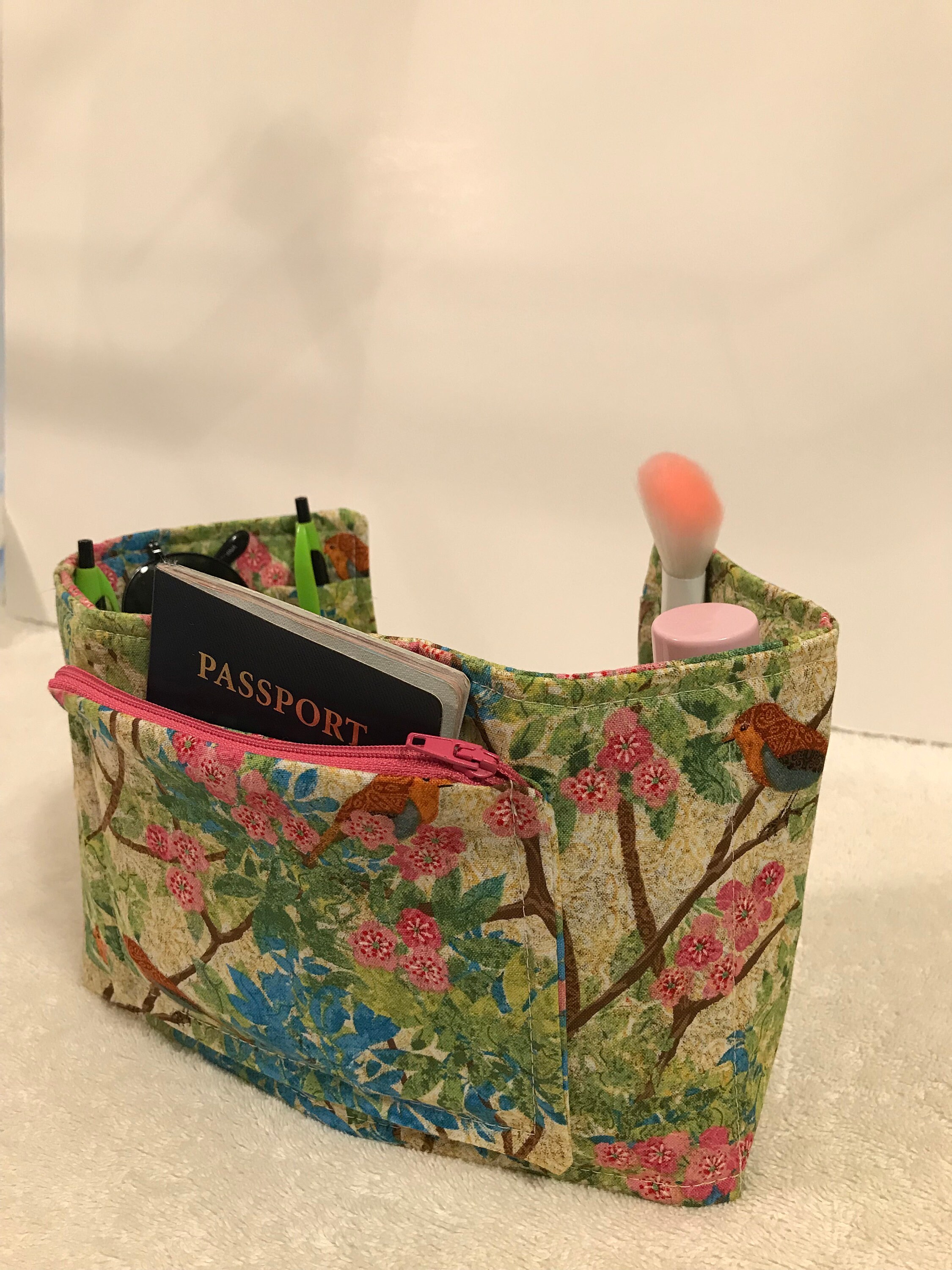 Beautiful Garden Bird Branches Design Purse Organizer Insert /tote ...