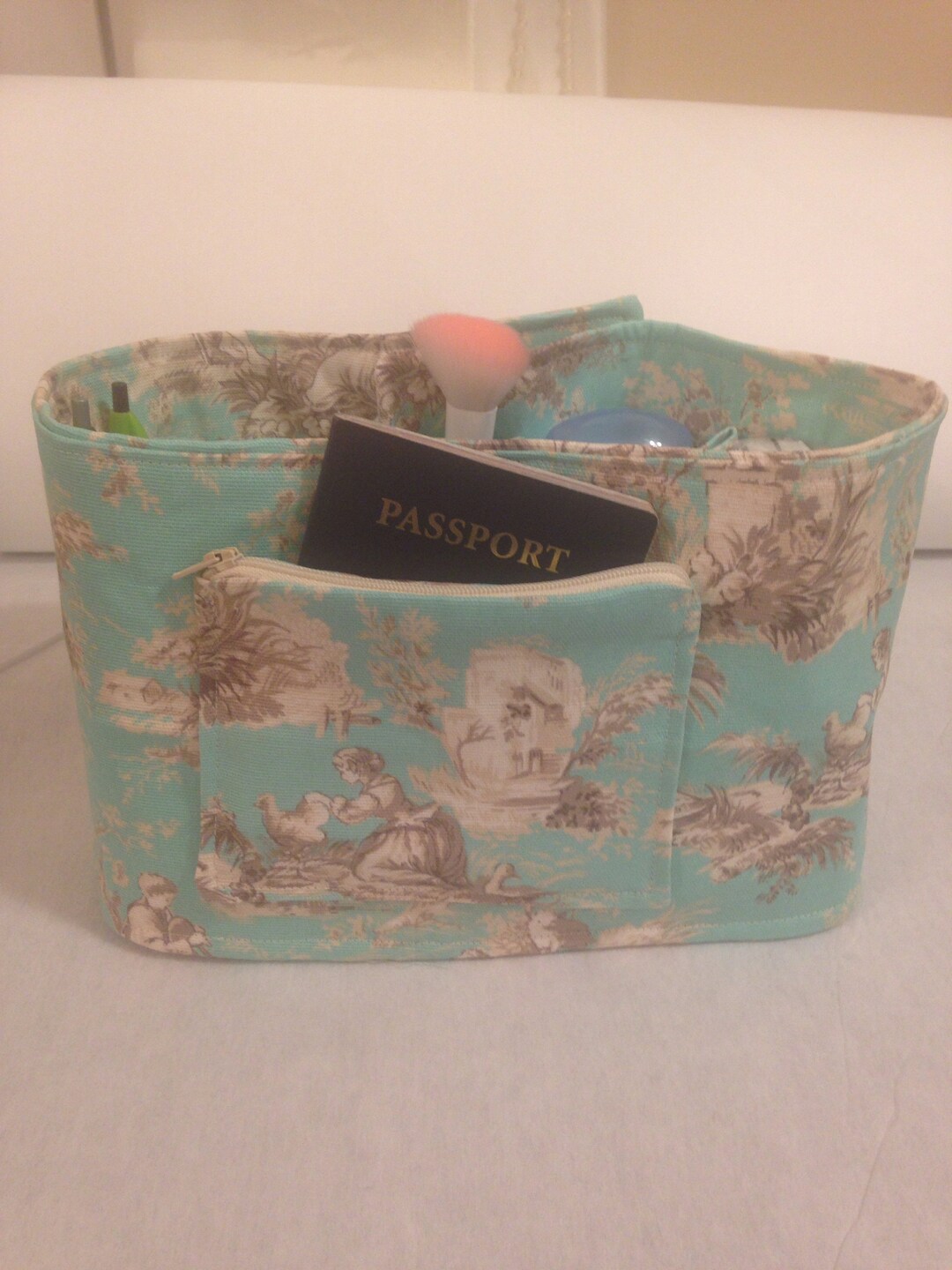 Beautiful Spa Toile Purse Organizer Insert /tote, Handbag 29" Long - Etsy
