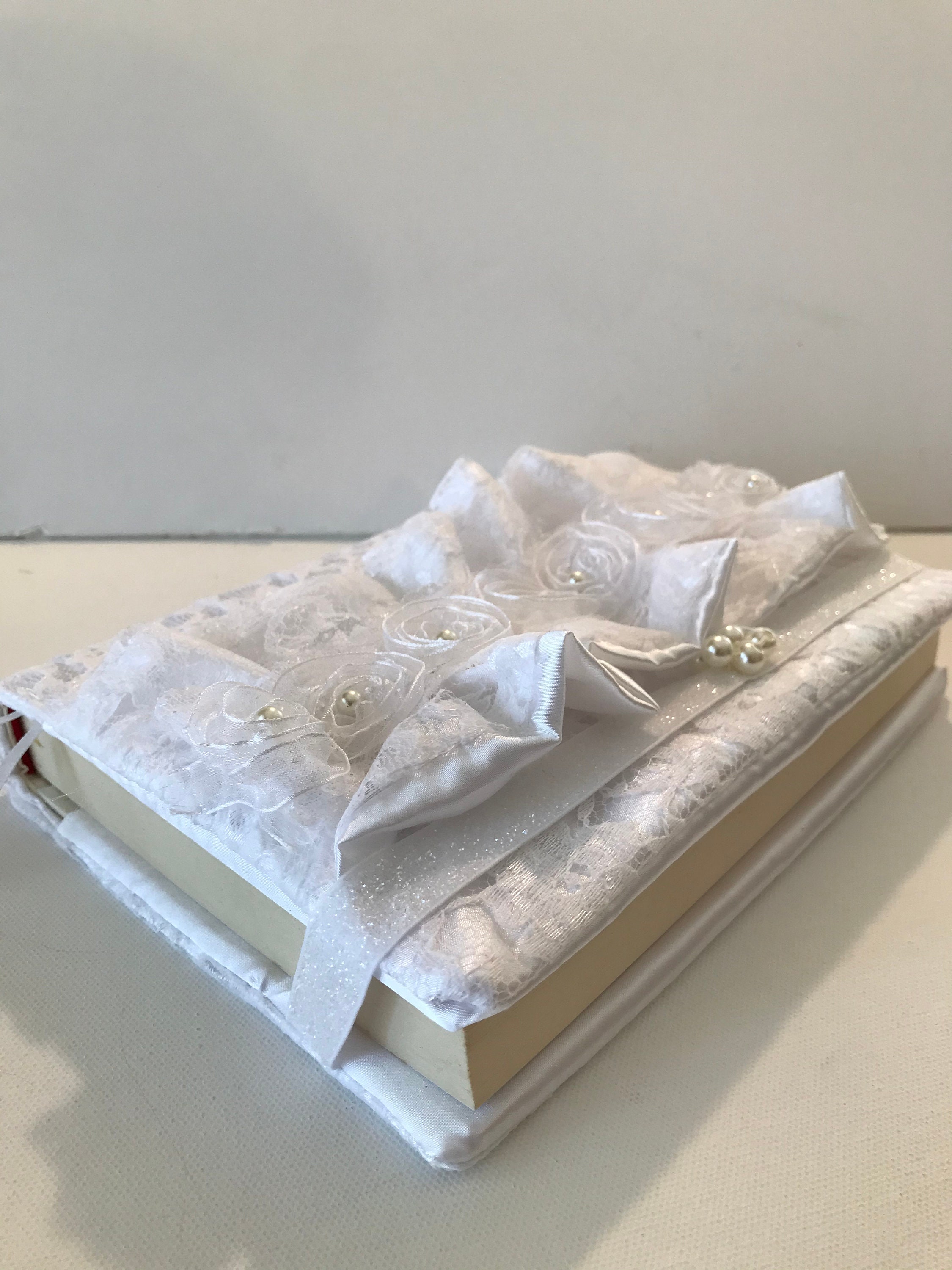 Beautiful White Satin Ruffle Lace Design Bible Cover - Etsy