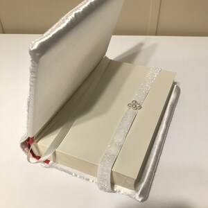 Beautiful Ivory Satin and Lace Design Bible or Book Cover 9" Length X 6 ...
