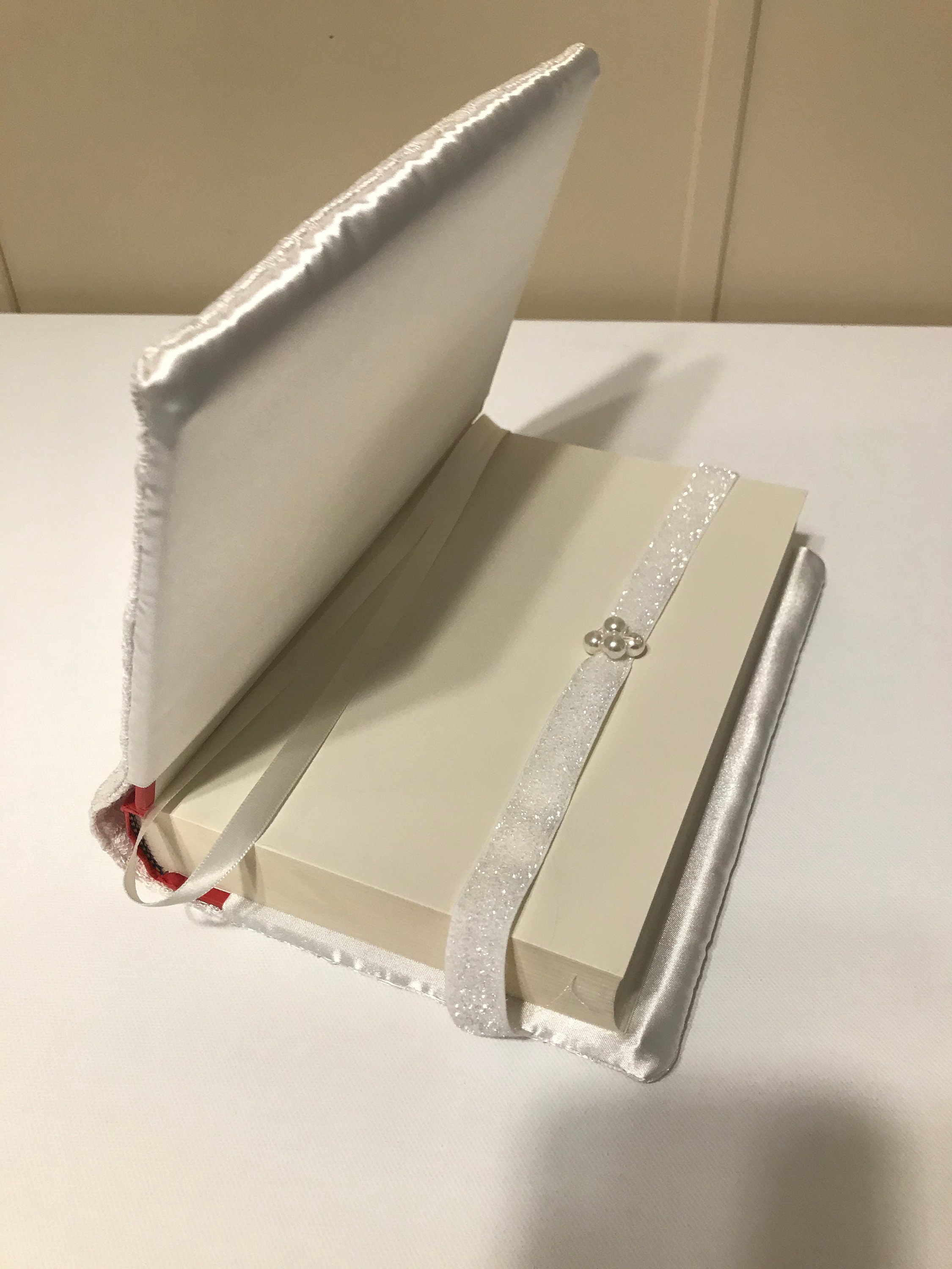 Beautiful Ivory Satin and Lace Design Bible or Book Cover 9" Length X 6 ...