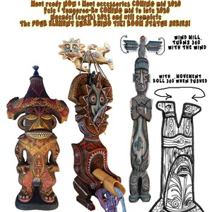 Tiki Room PELE Tiki Torch Statue Figurine Figure Enchanted Tiki Room ...