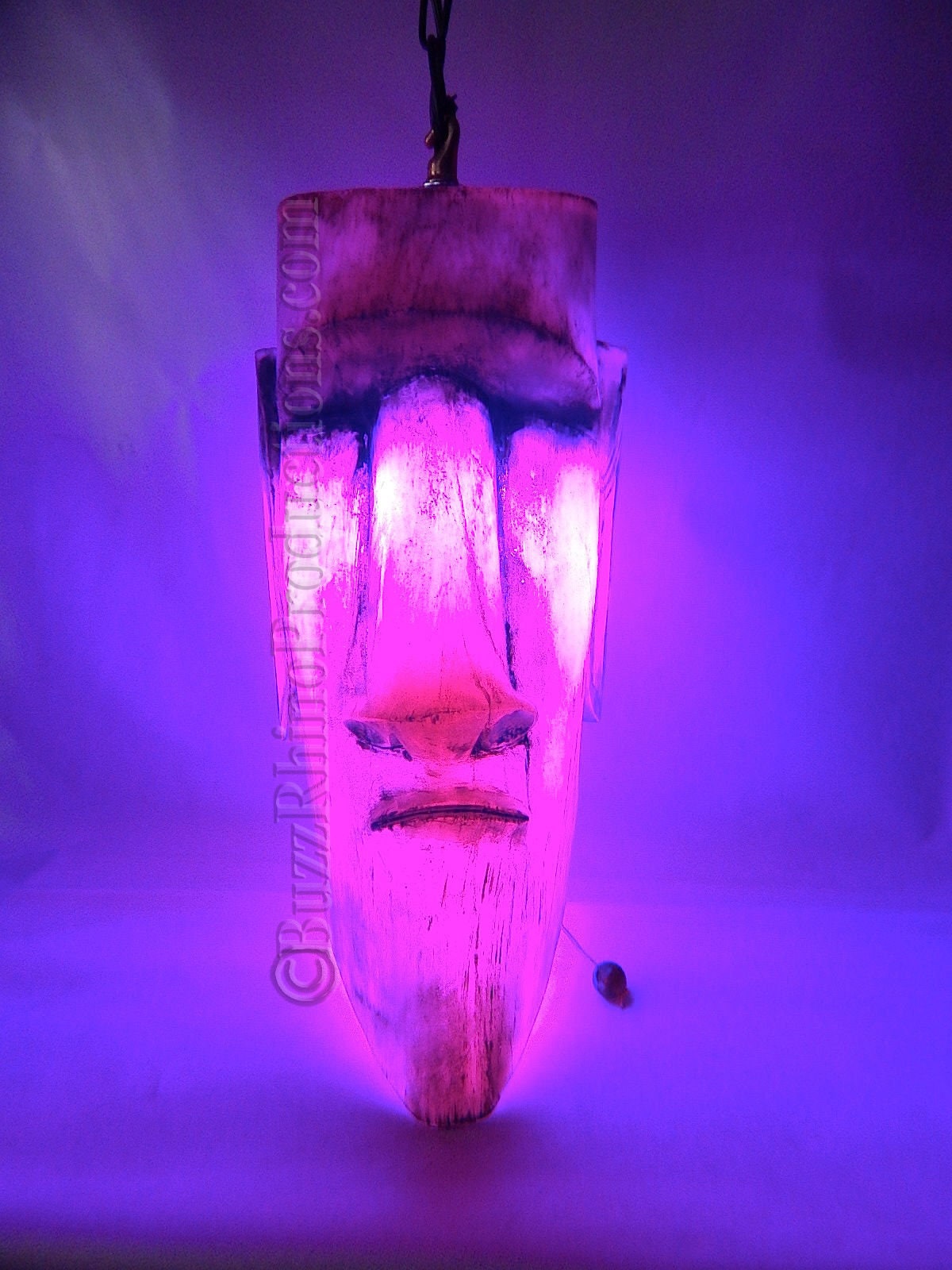 MAGENTA Red Moai Hanging Lamp Tiki Room Bar Light Lava Light - Etsy