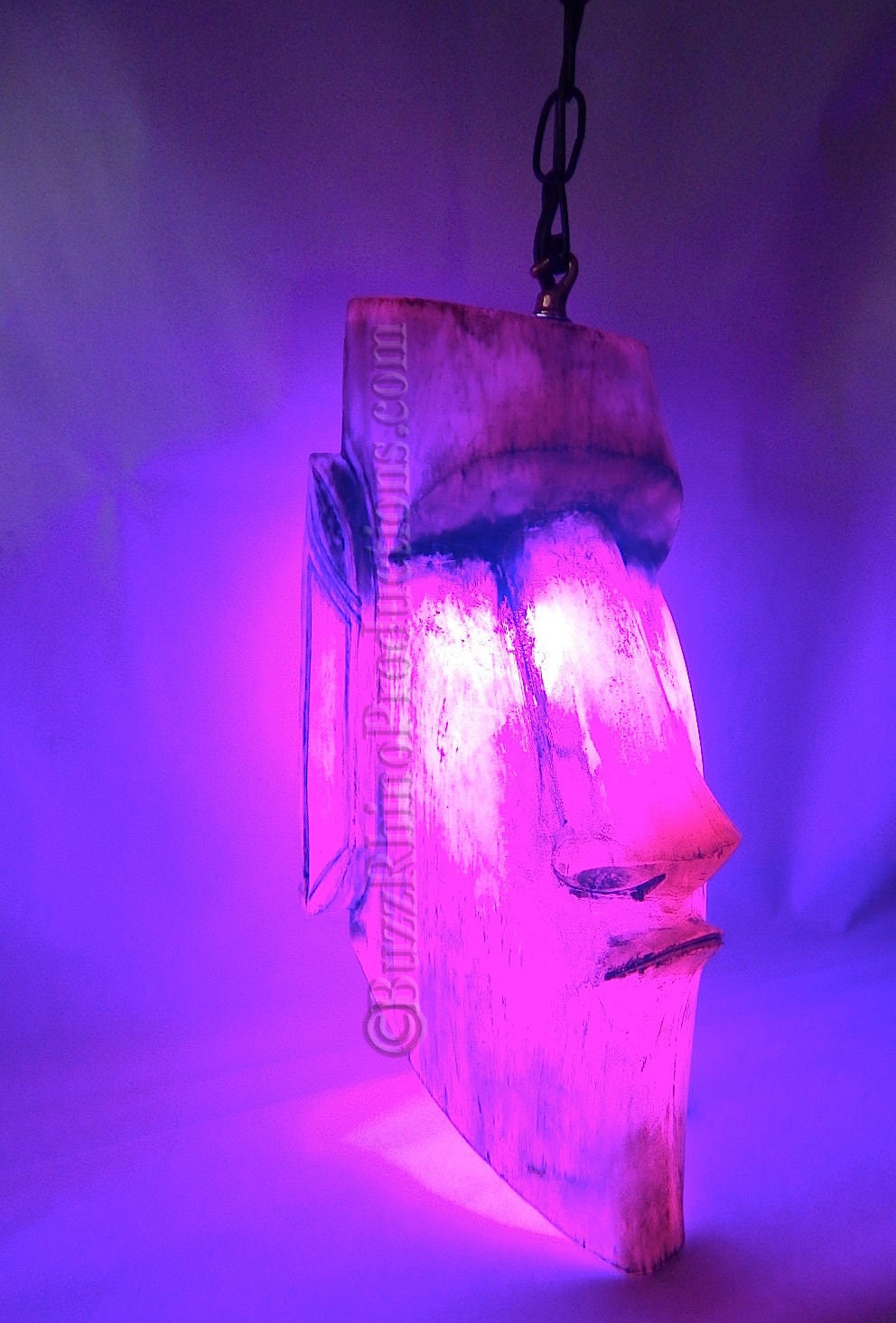 MAGENTA Red Moai Hanging Lamp Tiki Room Bar Light Lava Light - Etsy