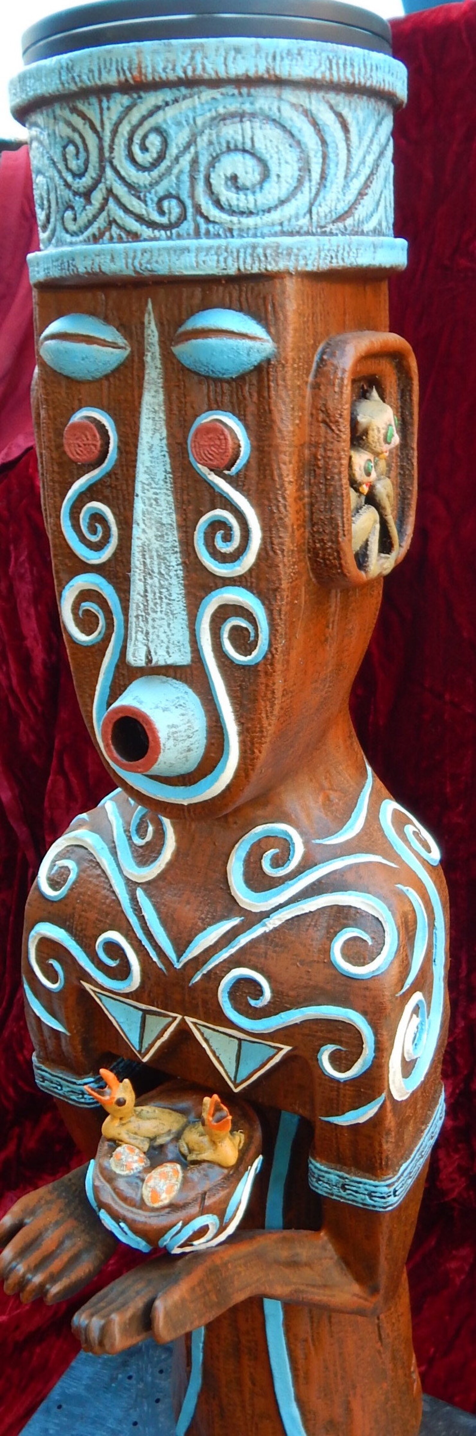 Tiki Room Tangaroa-ru Statue Figurine Figure Enchanted Tiki Room Maori ...