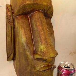 YELLOW Moai Hanging Lamp Tiki Room Bar Light Lava Light Neon Easter ...