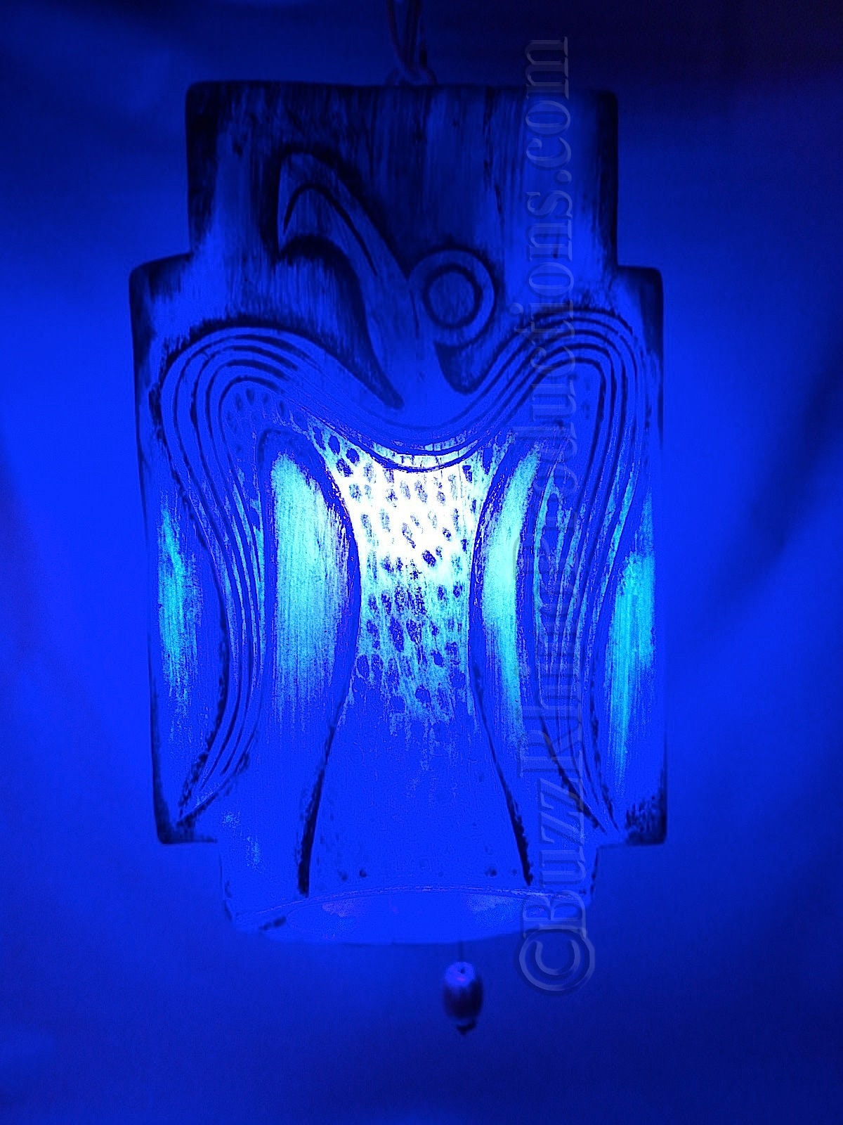 BLUE Moai Hanging Lamp Tiki Room Bar Light Lava Light Neon Easter ...