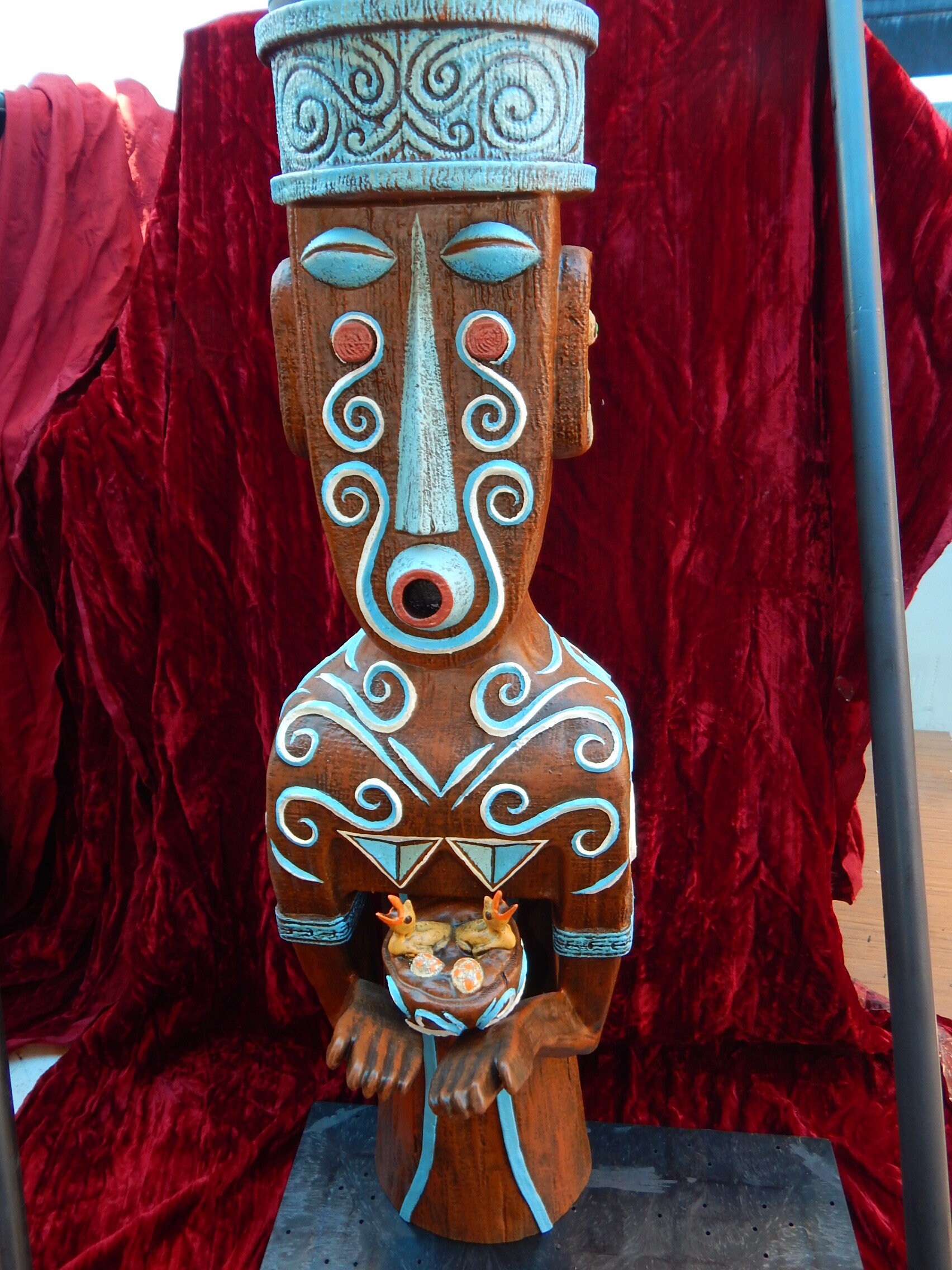 Tiki Room Tangaroa-ru Statue Figurine Figure Enchanted Tiki Room Maori ...