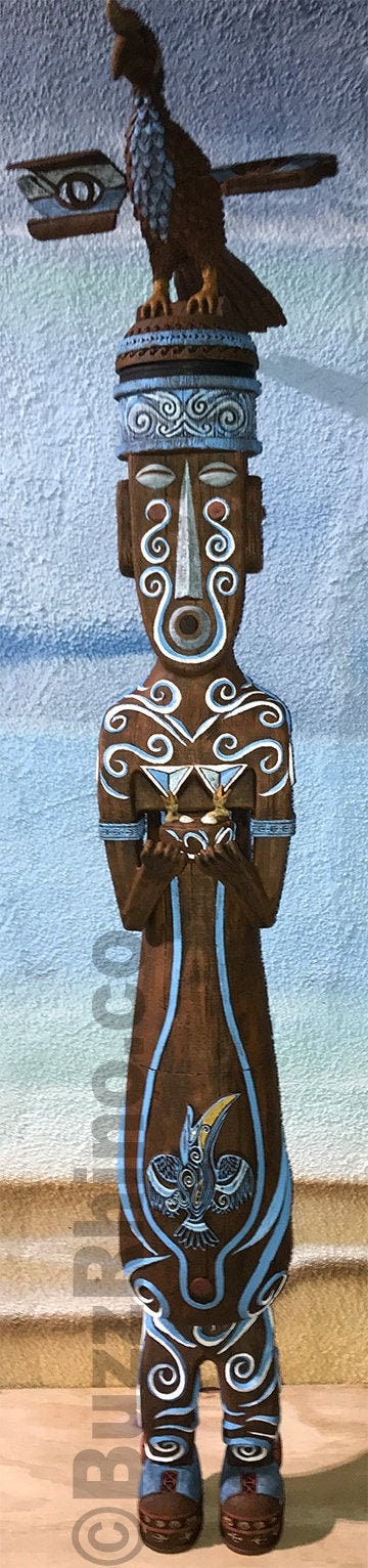 Tiki Room Tangaroa-ru Statue Figurine Figure Enchanted Tiki Room Maori ...