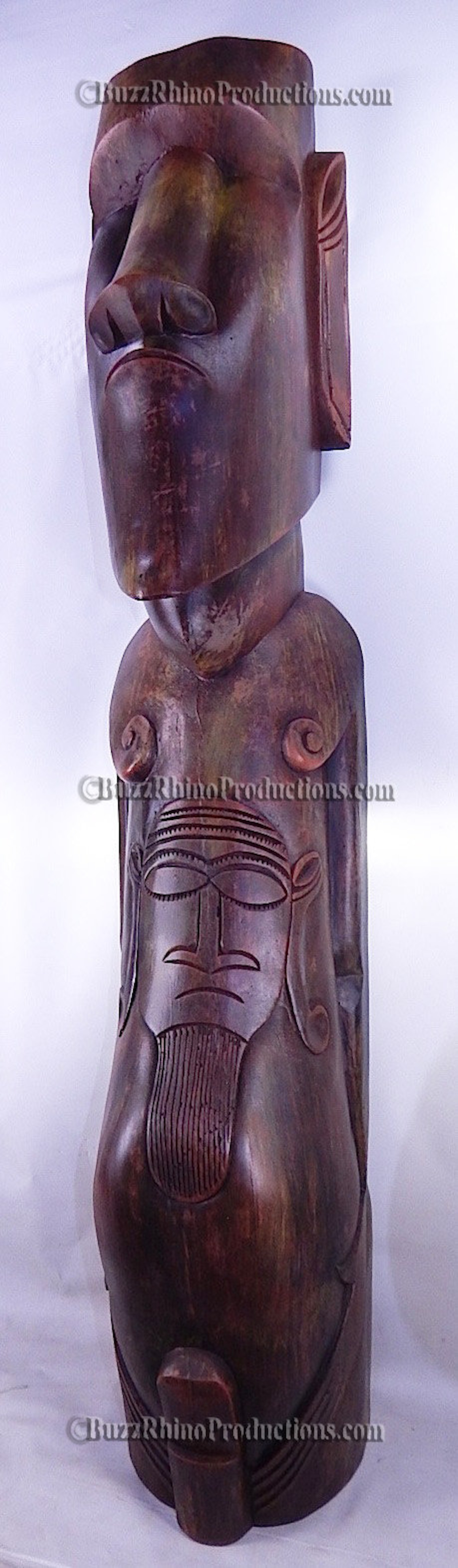 Moai Tiki Statue Tiki Room Figure Figurine Bar Display Icon Long Ear ...