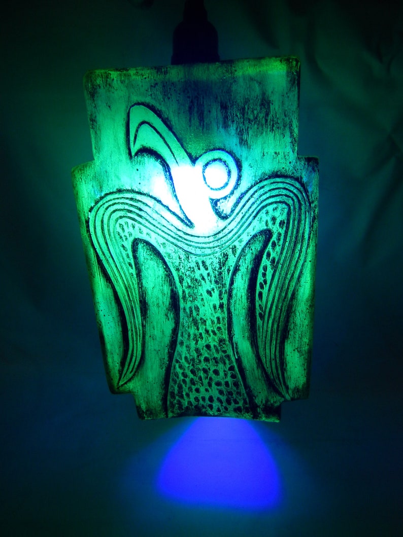 YELLOW Moai Hanging Lamp Tiki Room Bar Light Lava Light Neon - Etsy