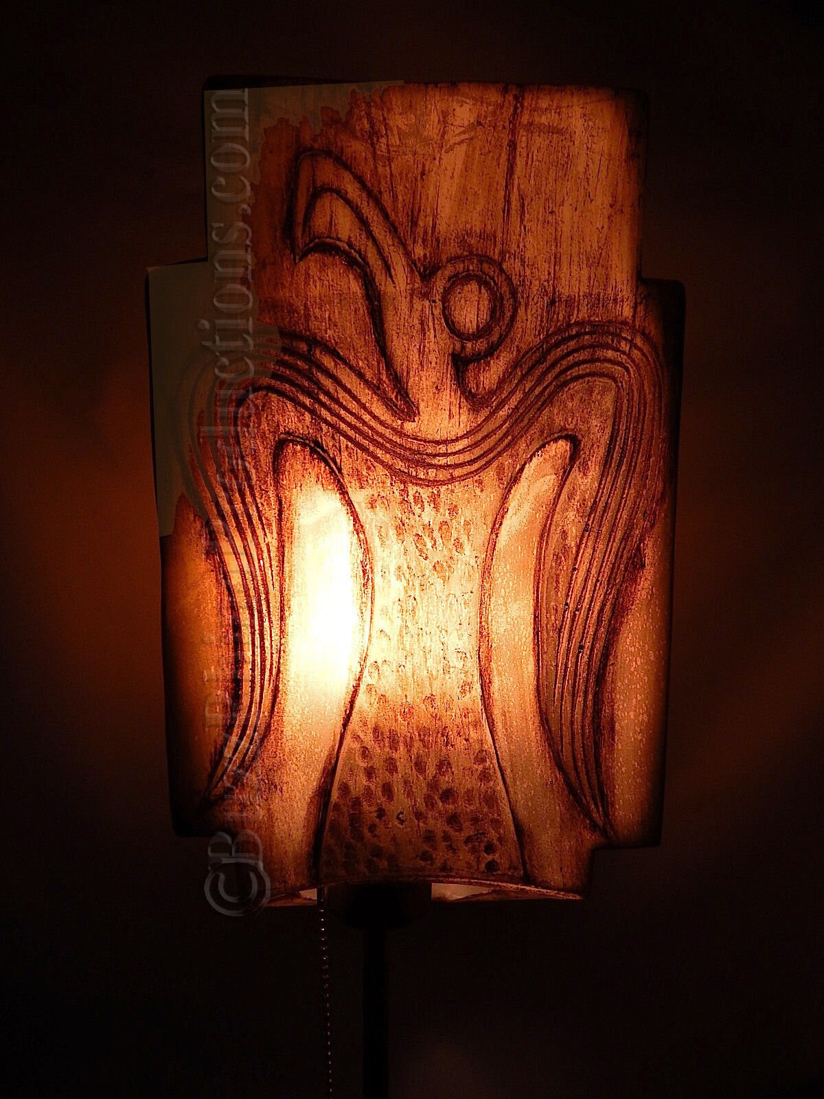 Imoai Moai Table Tiki Lamp BONE WHITE Brushed Copper Base - Etsy