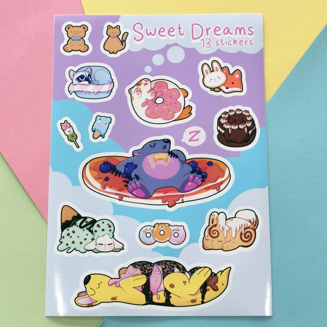 Sweet Dreams A5 Vinyl Sticker Sheet - Etsy